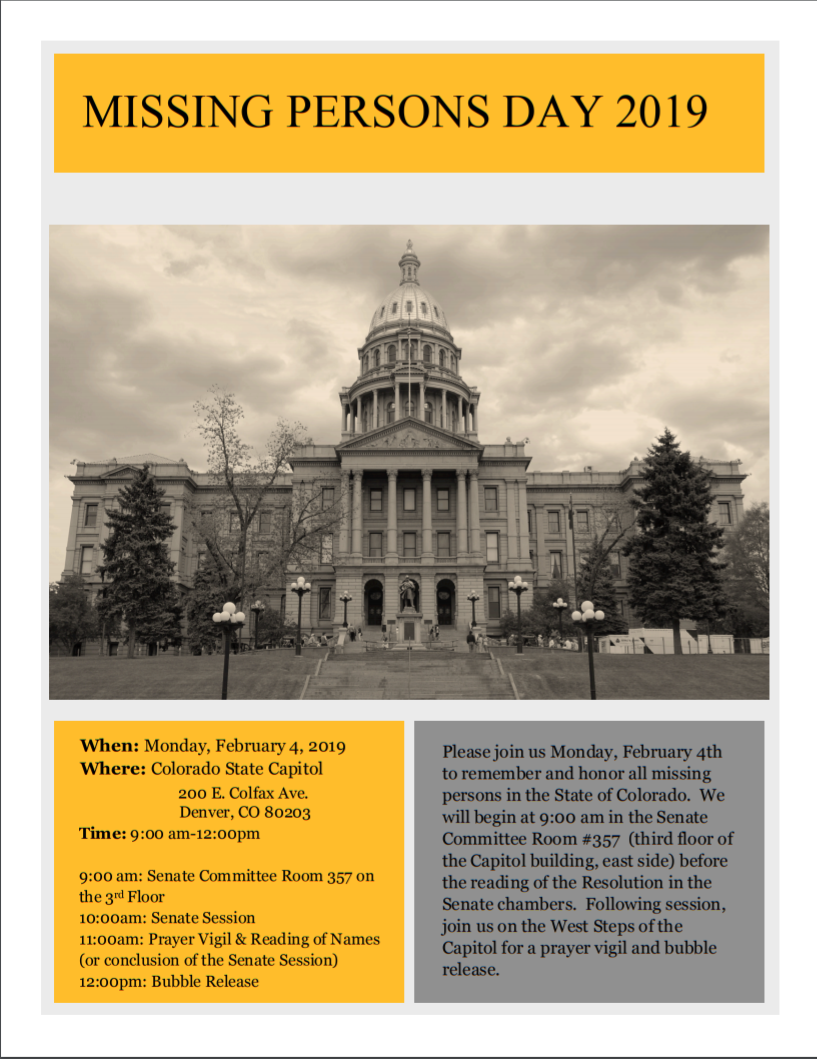 Missing Persons Day 2019